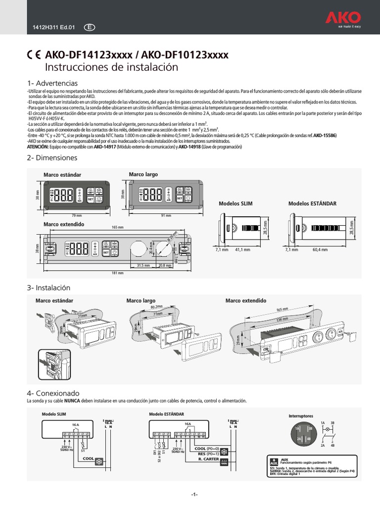AKO D14123 Controlador de Temperatura 2 | PDF | Termodinámica | Física Aplicada e Interdisciplinaria
