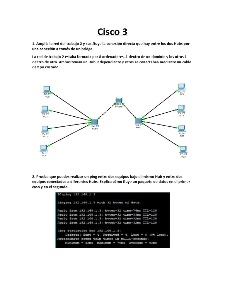 Configuración de Red con Bridge en Cisco | PDF | Informática