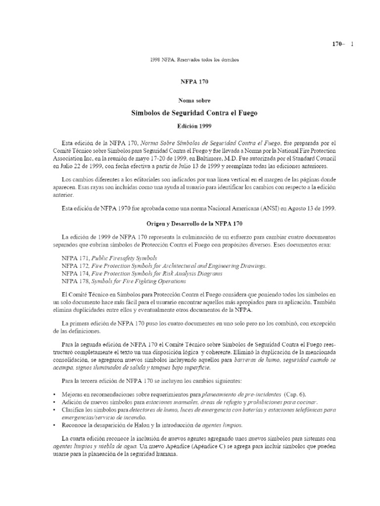 NFPA 170 Símbolos de Seguridad Contra el Fuego | PDF