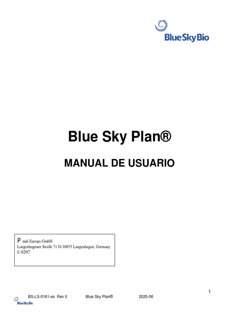 BS-LS-0161-es - Blue Sky Bio Plan User Manual - Attachment Rev 0 | PDF ...