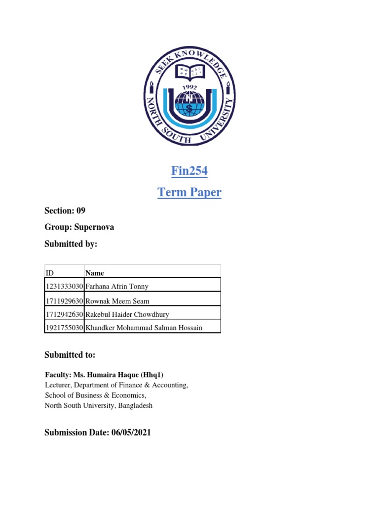 Fin254 Report Final | PDF