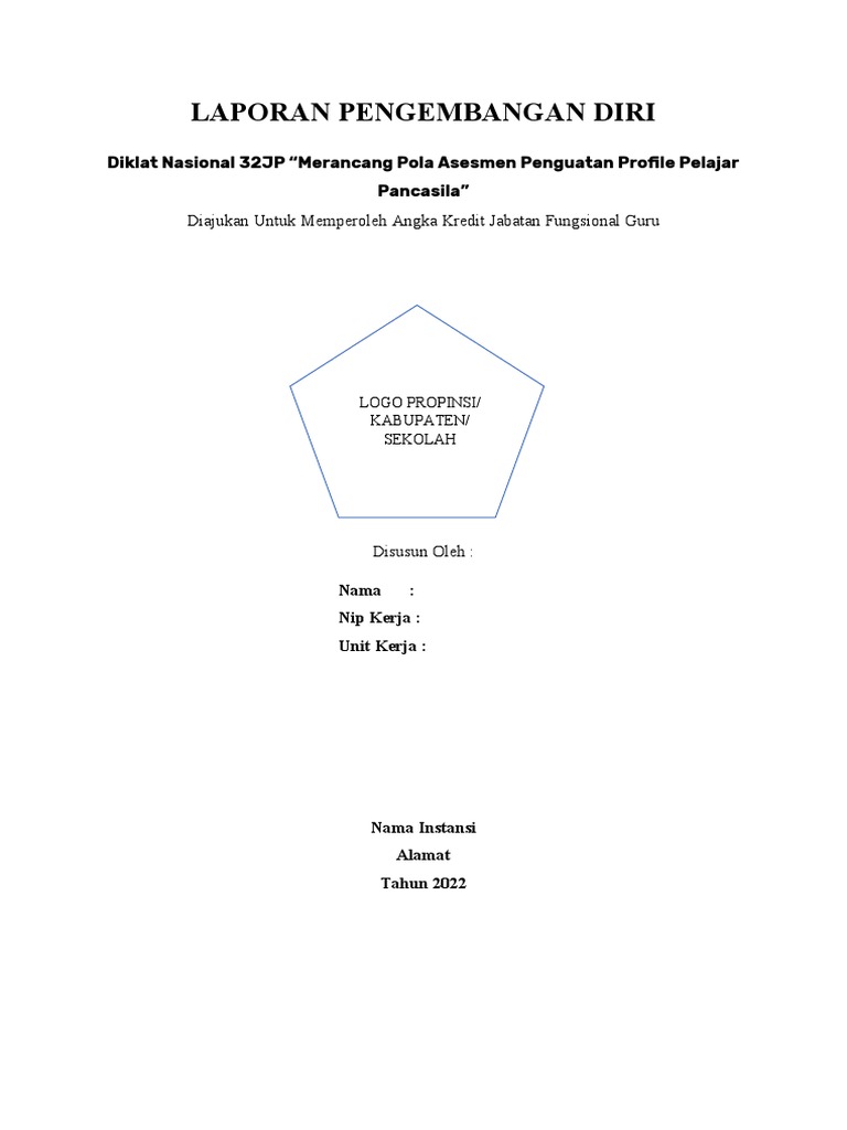 Laporan Pengembangan Diri Diklat Diklat Nasional 32JP Merancang Pola ...