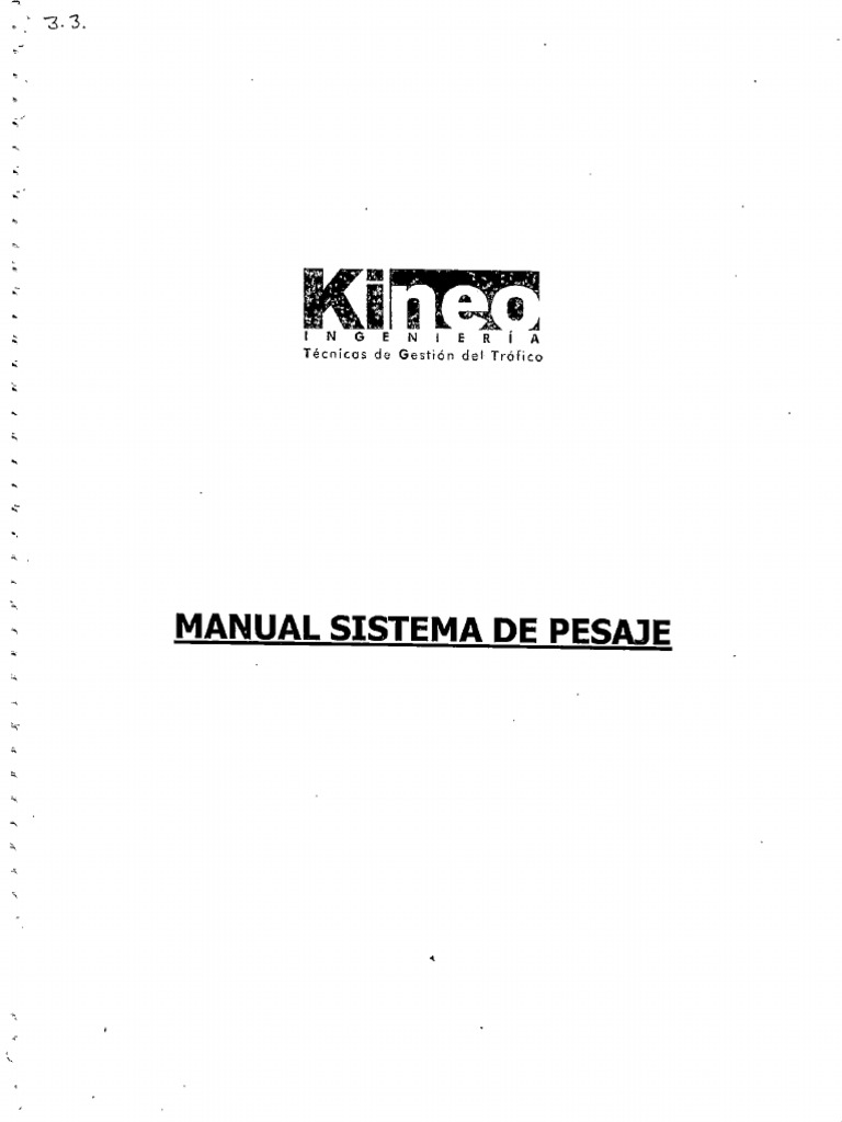 Manual Sistema Pesaje | PDF