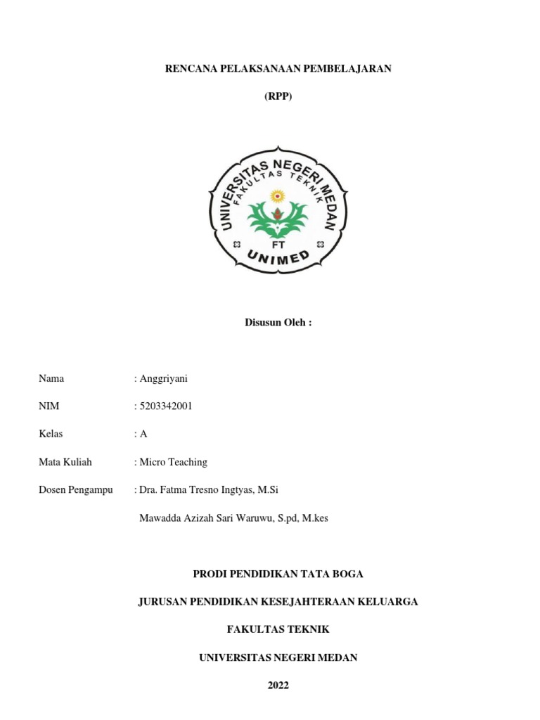 RPP Bumbu Dan Rempah Anggi | PDF