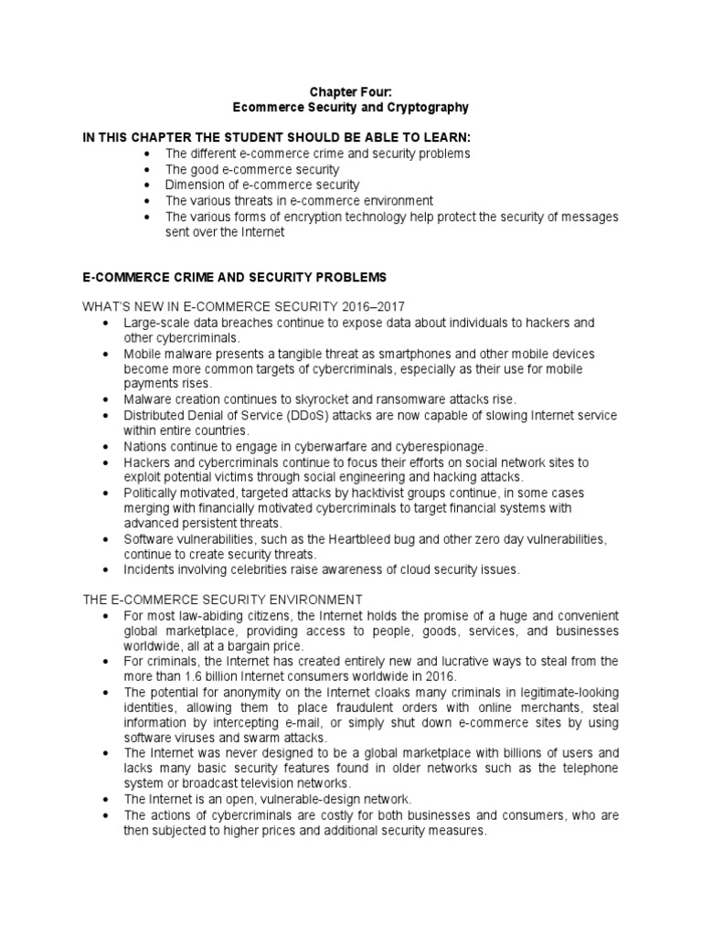 Understanding E-Commerce Security Threats and Protections | PDF | Public Key Cryptography | Security