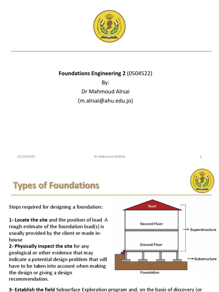 Lecture 1 | PDF | Deep Foundation | Foundation (Engineering)
