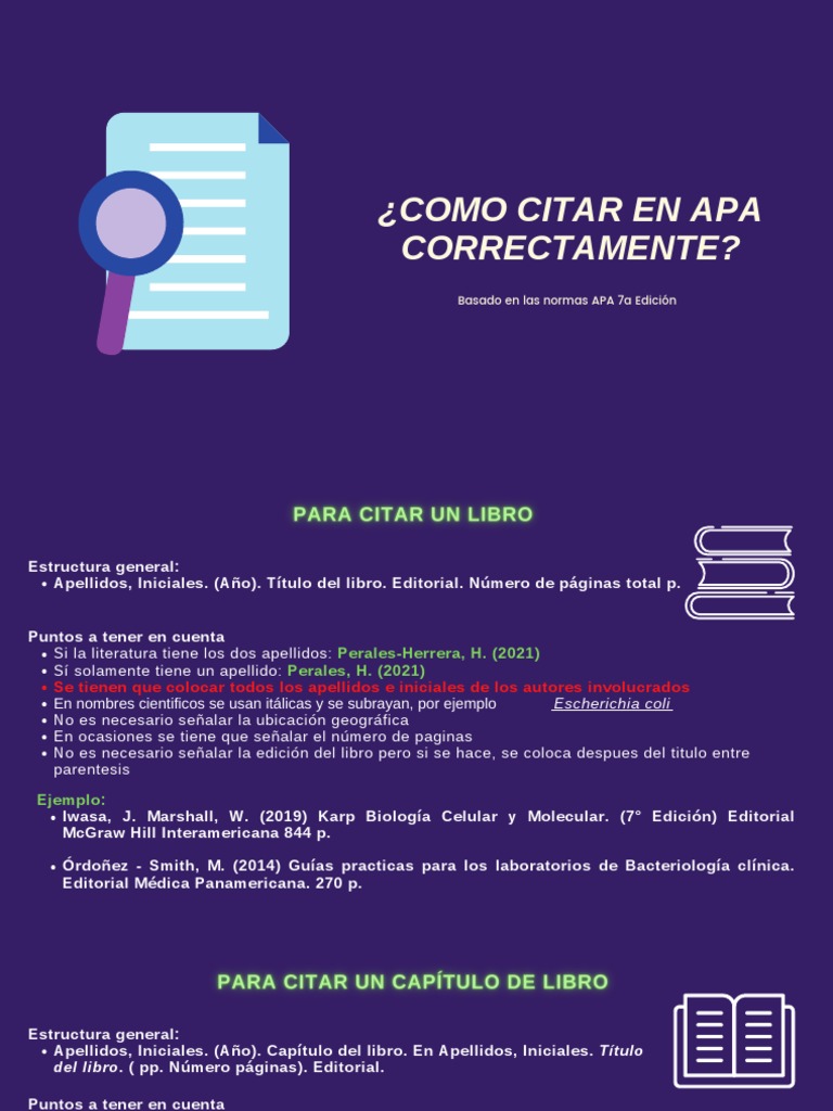 Cómo citar en APA 7 correctamente | PDF | Medicina Veterinaria
