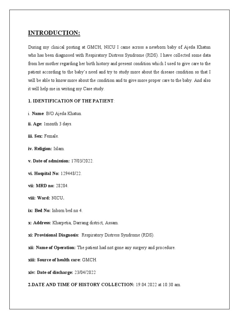Neonatal Case Presentation | PDF | Lung | Respiratory Tract