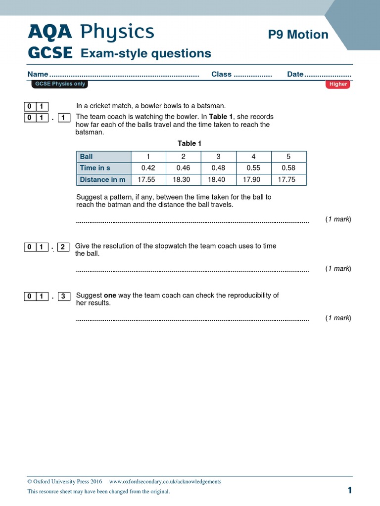 P9 Motion Pdf Velocity Acceleration