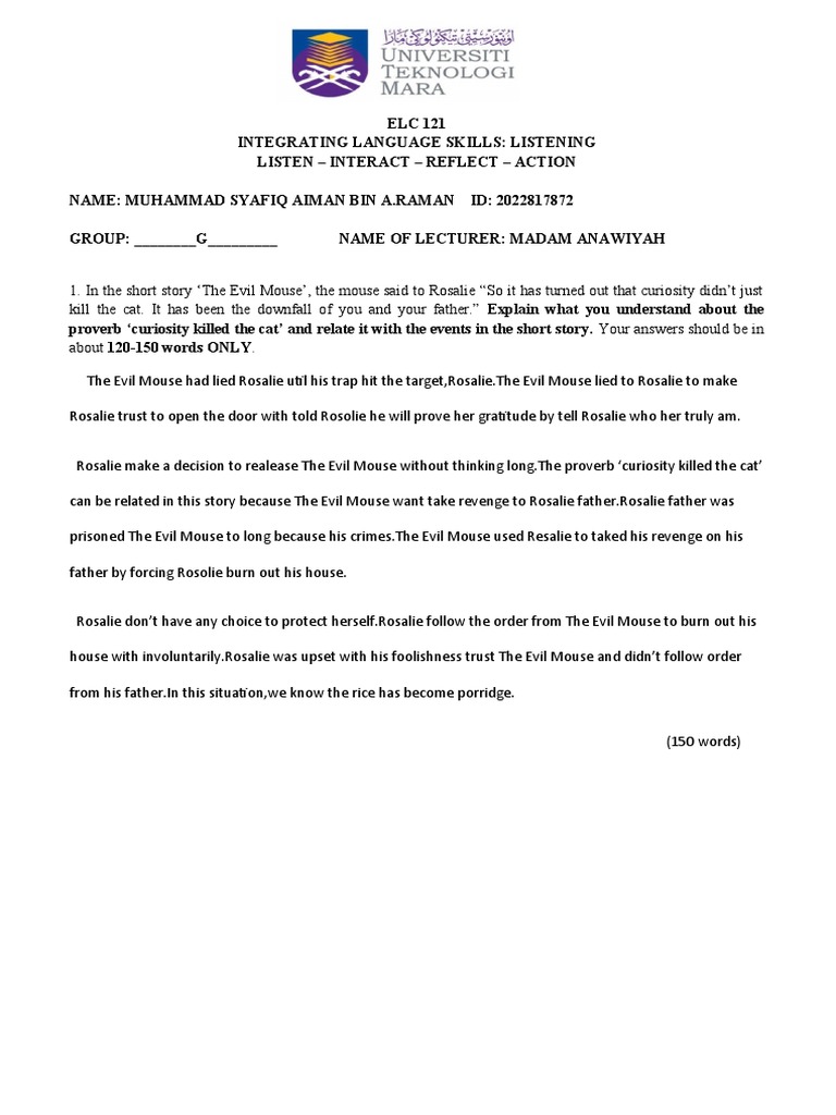 The Evil Mouse - Question (1) (1) (1) | PDF