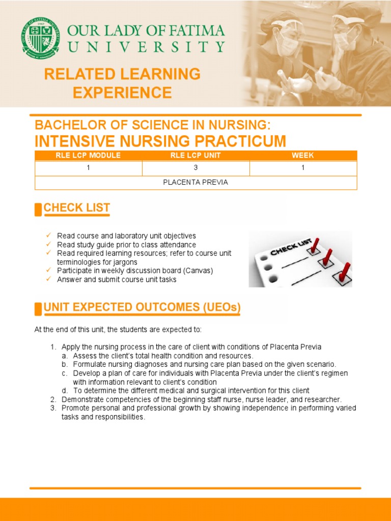 Week 1 - Day 3 - Case Scenario - Placenta Previa | PDF