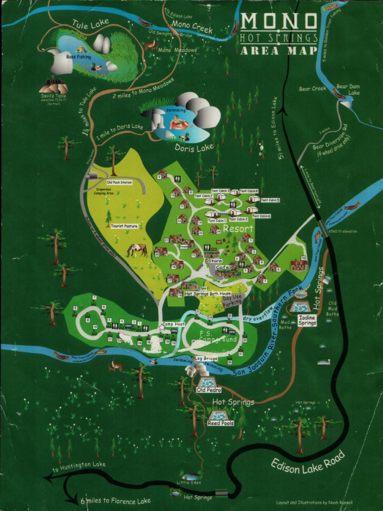 Mono Hot Spring Map 2022 | PDF