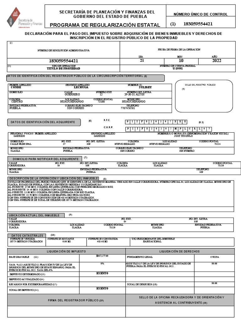 Formato VPF Jose Teudolo Garrido Garrido | PDF | Gobierno