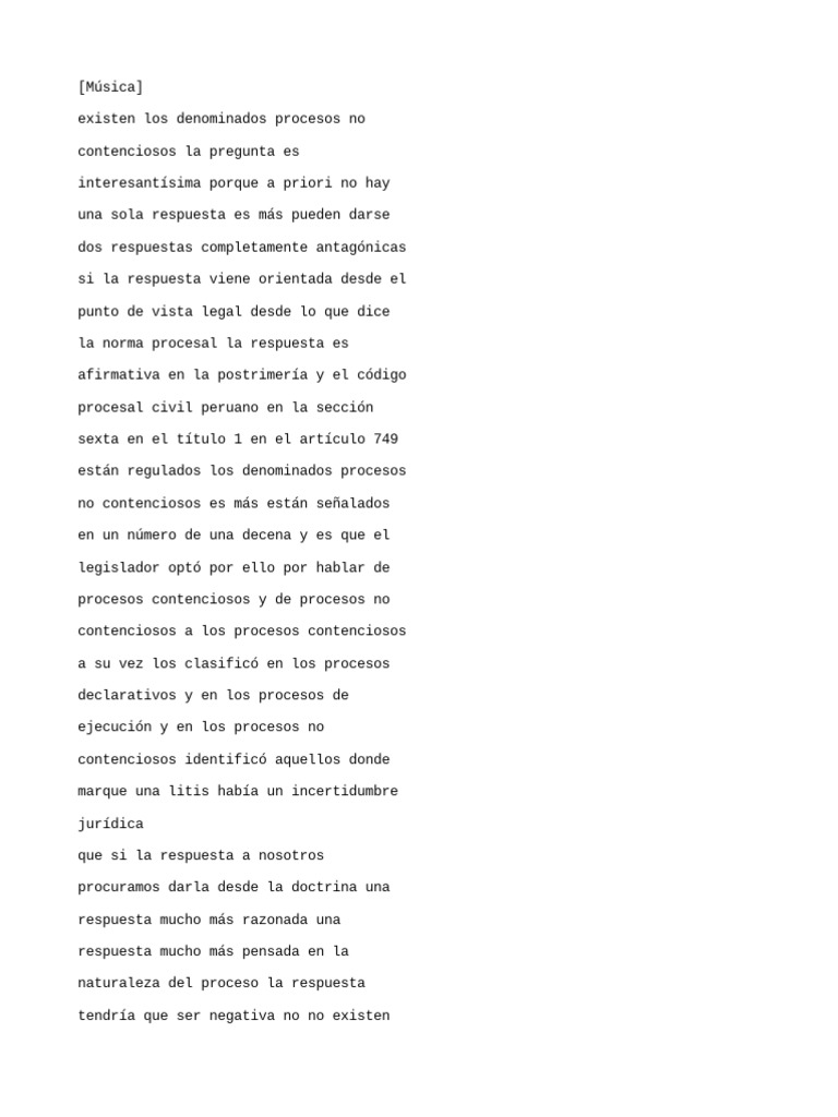 (Spanish (Auto-Generated) ) ¿Existen Los Denominados PROCESOS NO ...