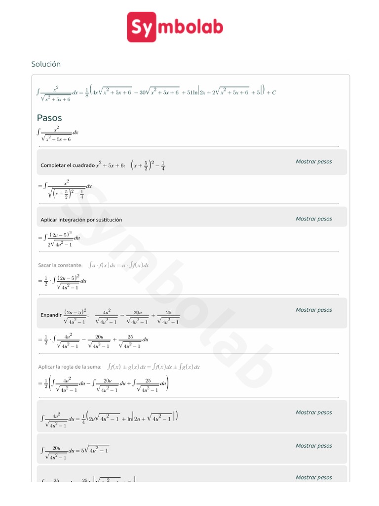 Symbolab - Solutions | PDF