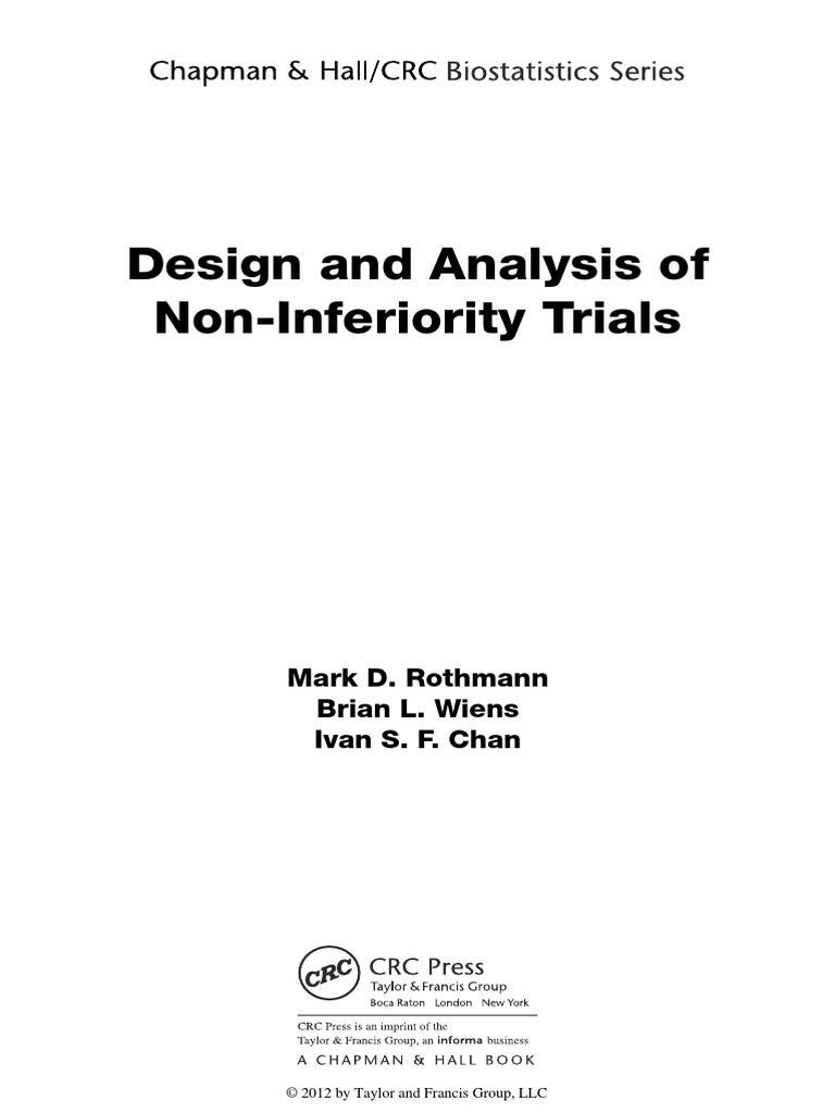 Design and Analysis of Non-Inferiority Trials | PDF