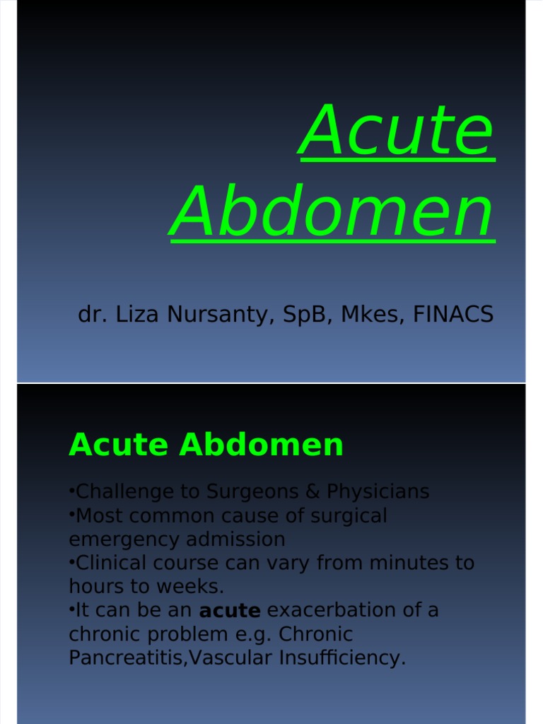 Acu Abdo Mab 1111 | PDF | Medical Specialties | Clinical Medicine