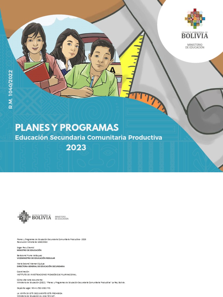 Planes y Programas - Nivel Secundaria (2023) | PDF