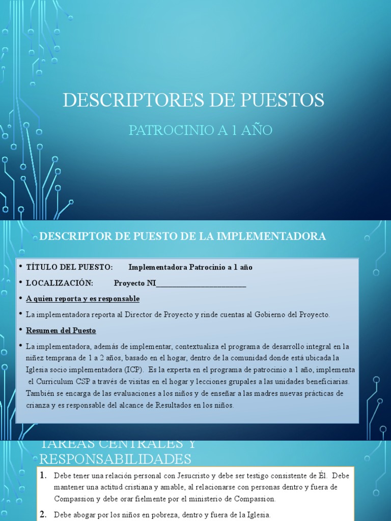 Descriptores de Puestos | PDF