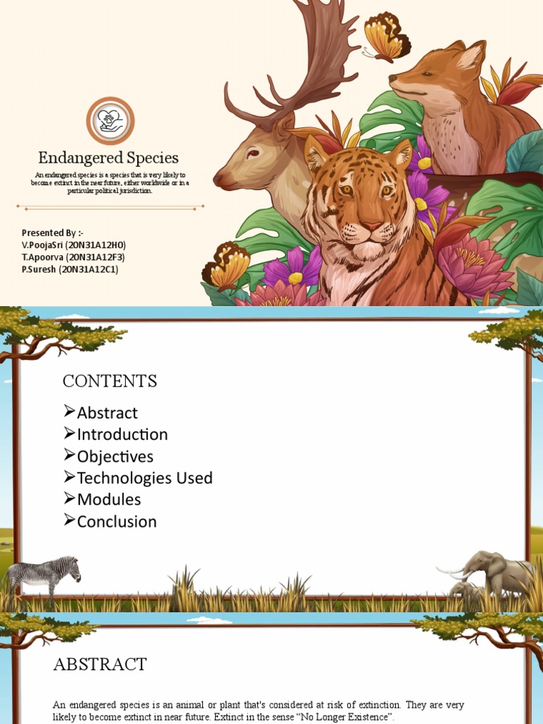Endangered Species | PDF | Extinction | Endangered Species