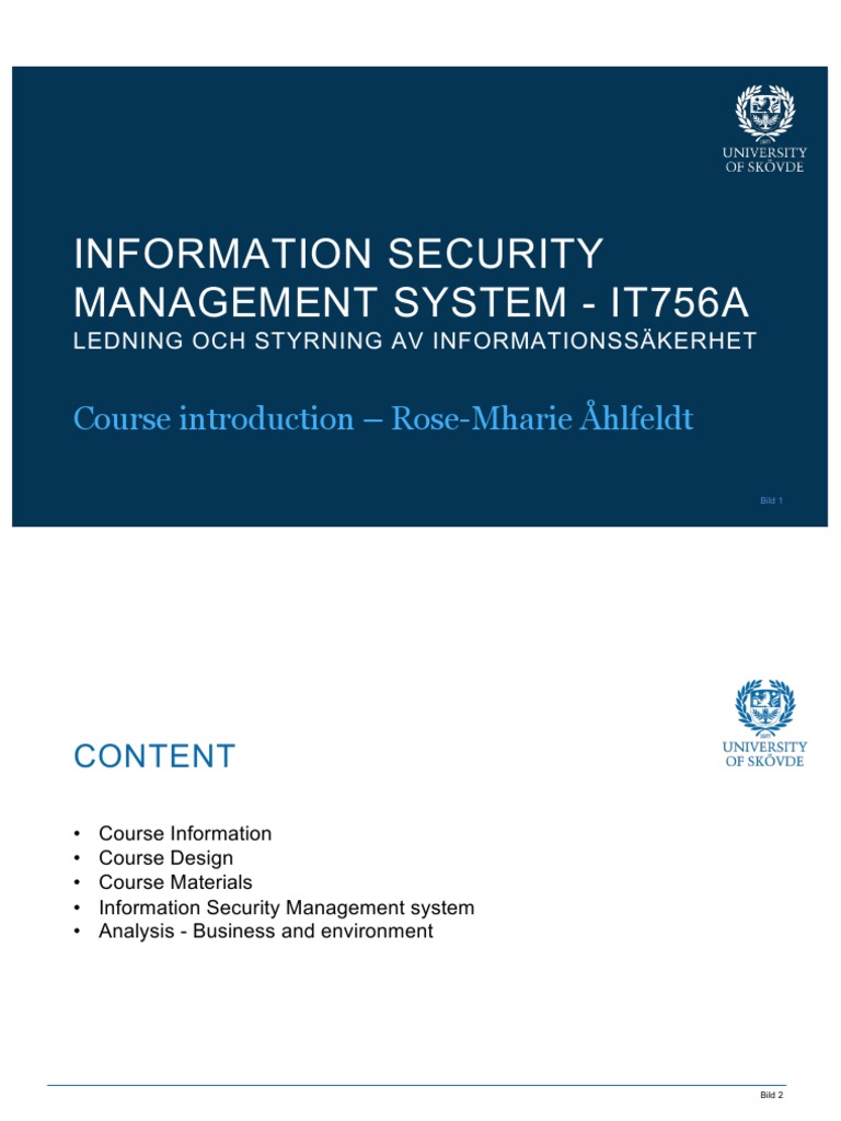 Information Security Management Course | PDF | Information Security ...