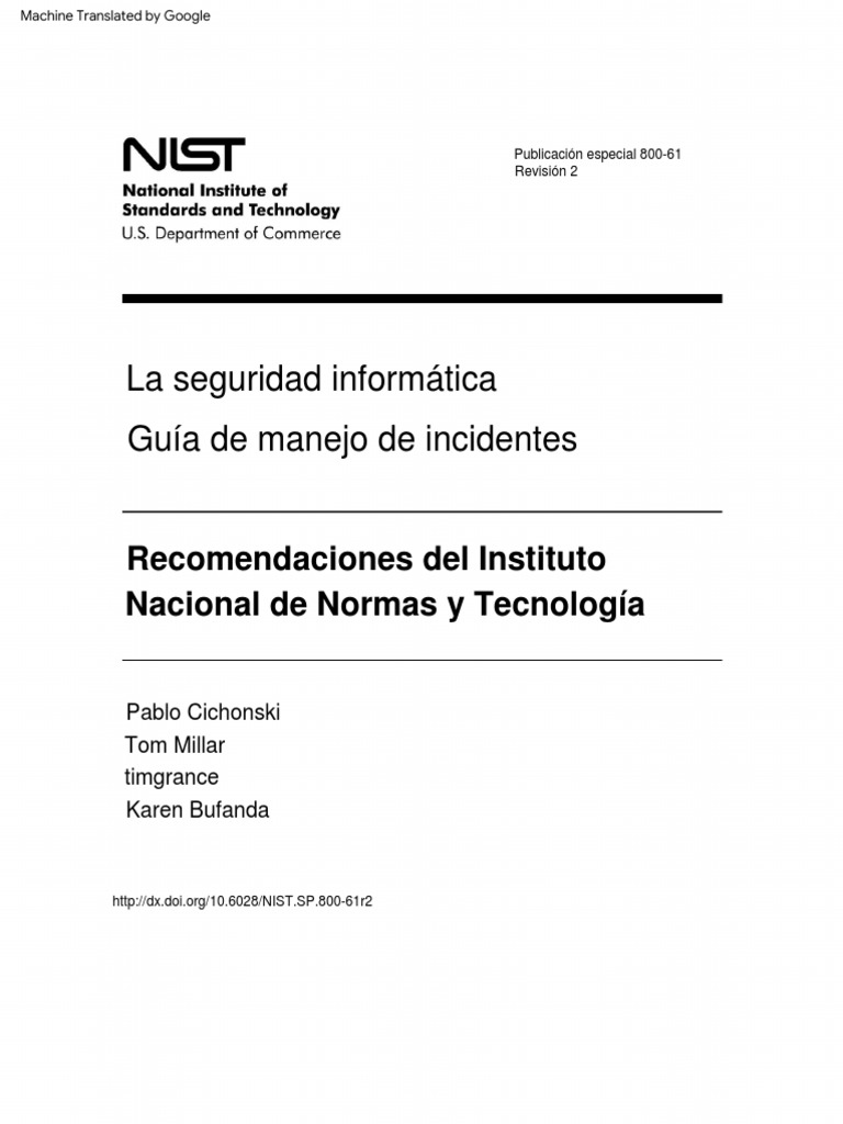 NIST SP 800-61r2 | PDF
