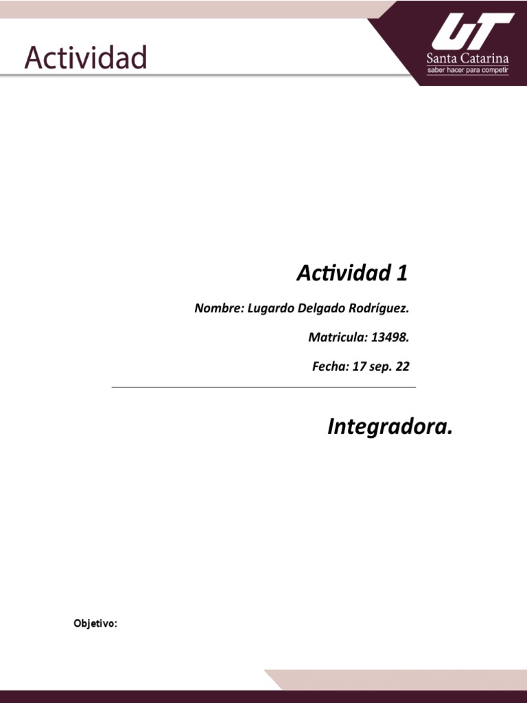Act1 Integradora P1 LD | PDF | Economias