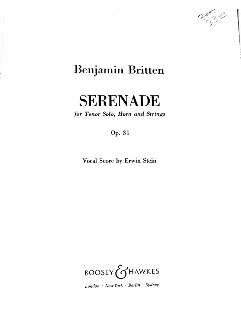 Britten - Serenade | PDF