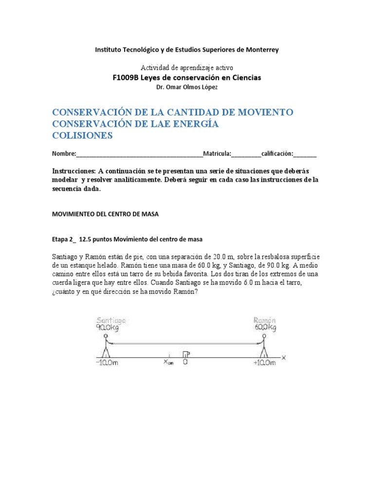 Apren - Activo - MOVIIENTO DEL CENTRO DE MASA Y ENERGIA | PDF | Masa ...