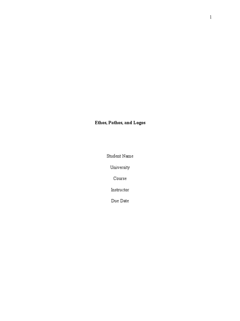 Understanding Ethos, Pathos, Logos | PDF