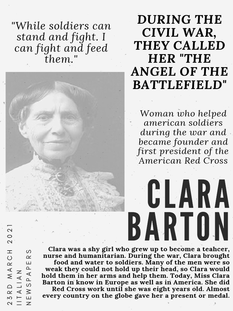 Clara Barton: Angel of the Battlefield | PDF