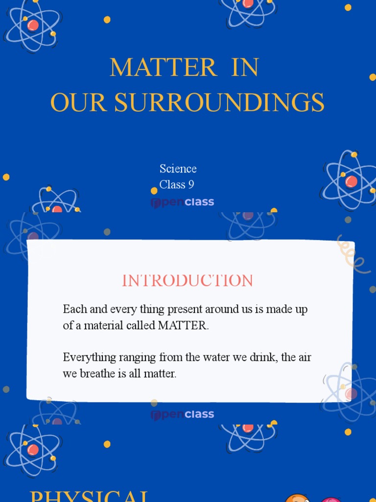 Matter in Our Surroundings | Download Free PDF | Evaporation | Liquids