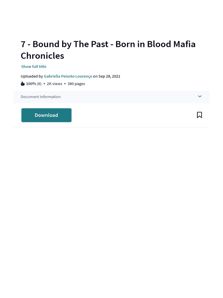 7 - Bound by The Past - Born in Blood Mafia Chronicles - PDF - Dante ...