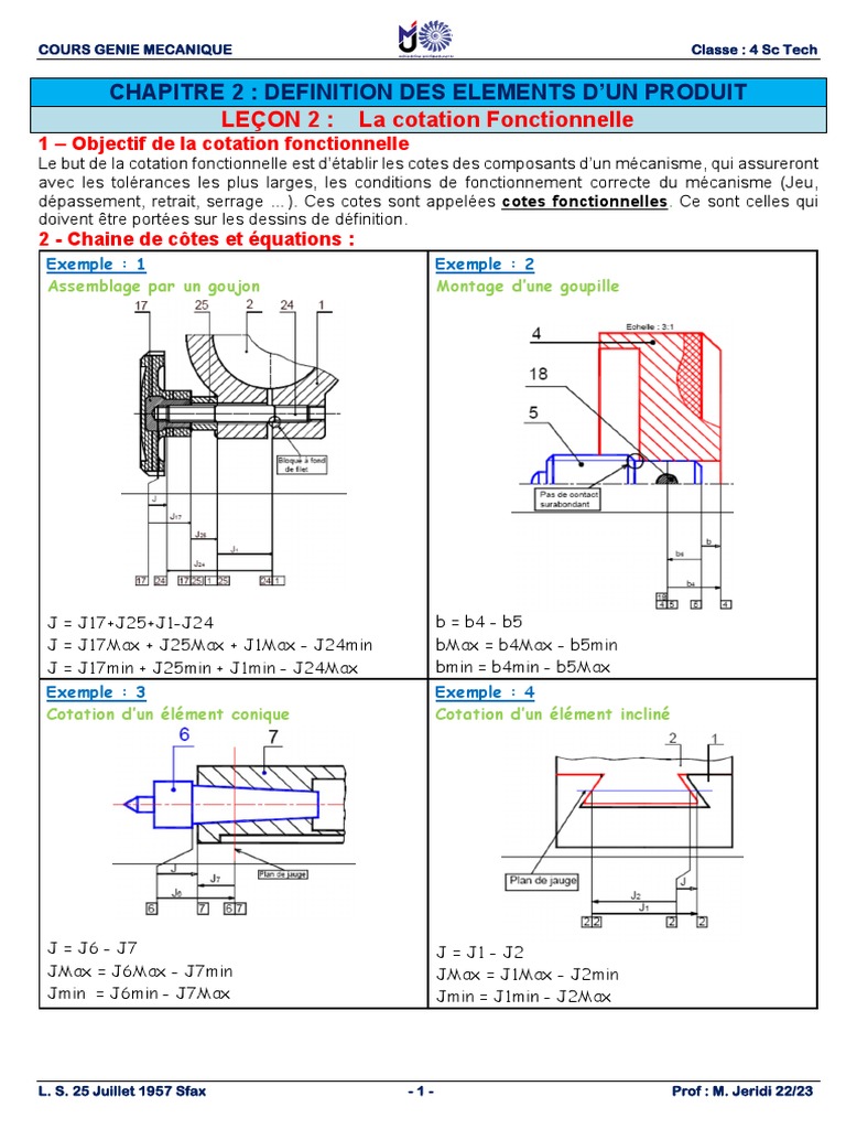 Cotation Fonctionnelle | PDF | Ingénierie mécanique | Physique appliquée et interdisciplinaire