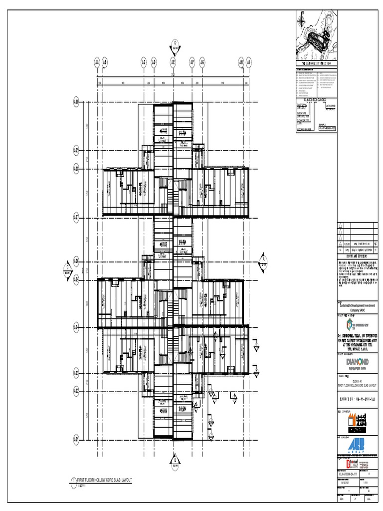 Block-A1 First Floor Hollowcore Slab Layout | PDF | Civil Engineering ...