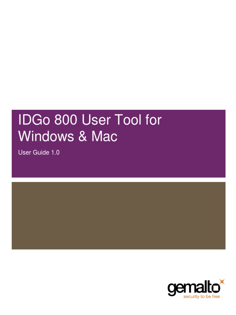 IDGo 800 User Tool For Windows An | PDF | Personal Identification ...