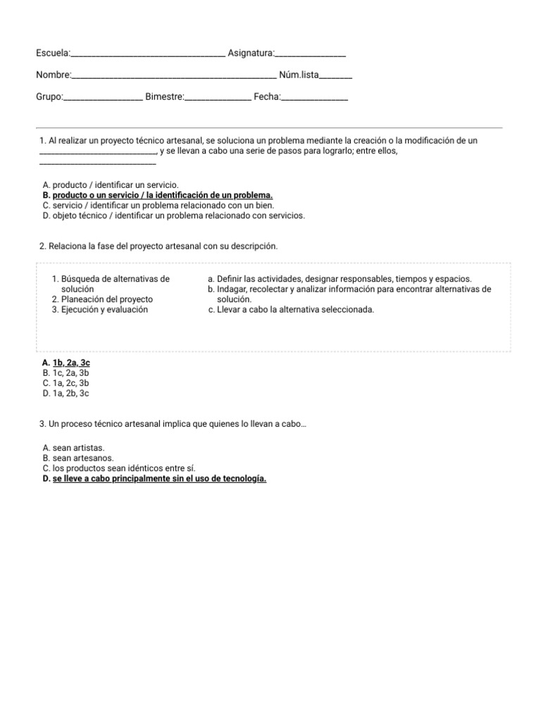 Examen Ofimática Bloque 5 Primero | PDF