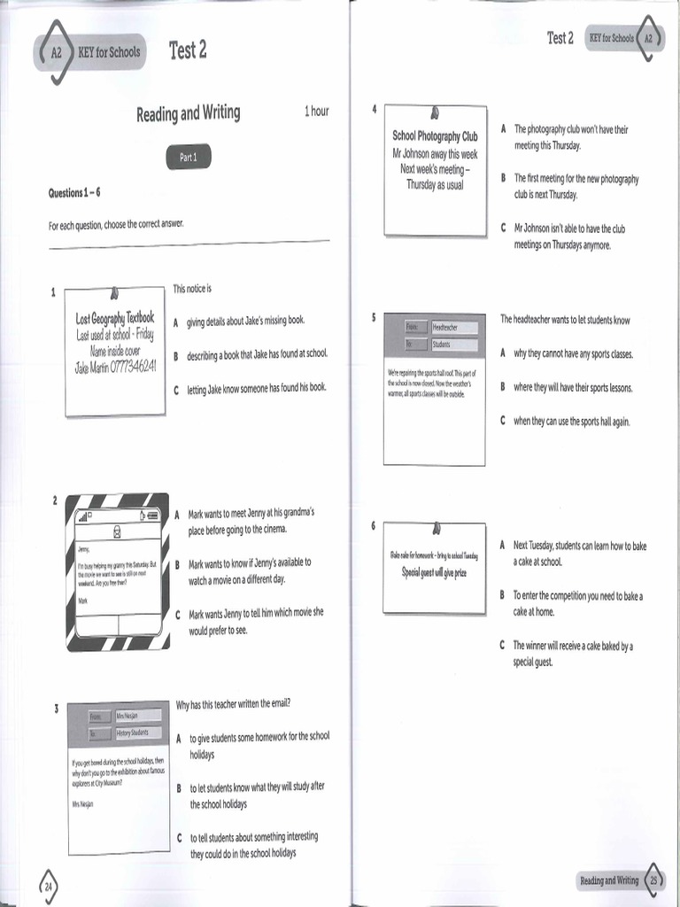 Test 2 (Exam) A2 Key (Richmond) | PDF