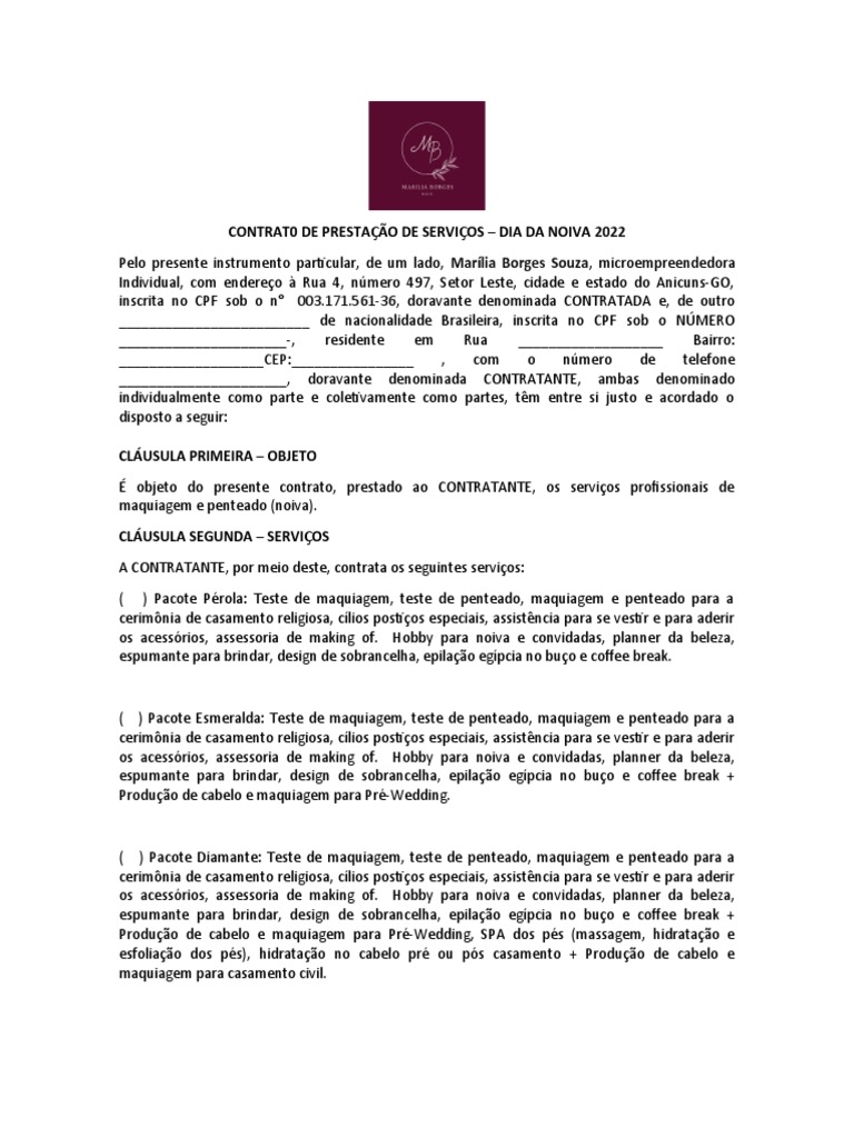 Modelo de Contrato | PDF