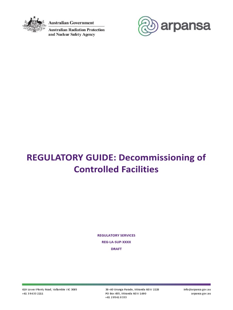 Decommissioning Guide for Controlled Facilities | PDF | Radiation ...