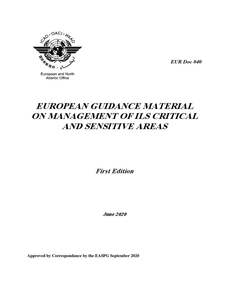 040 - European Guidance Material On Management of ILS Critical and ...
