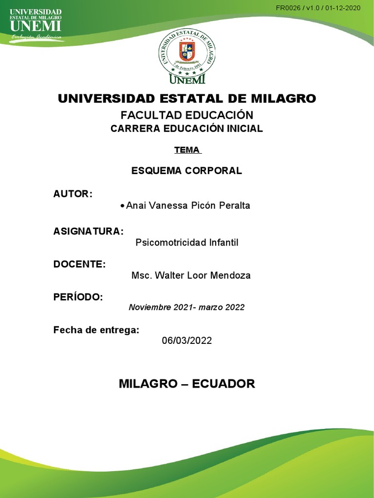 Esquema Corporal Pdf