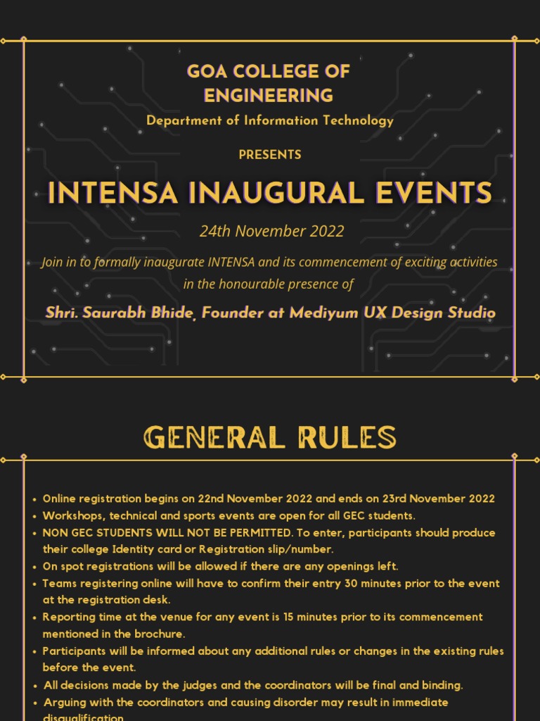 Intensa Inauguration Brochure | PDF