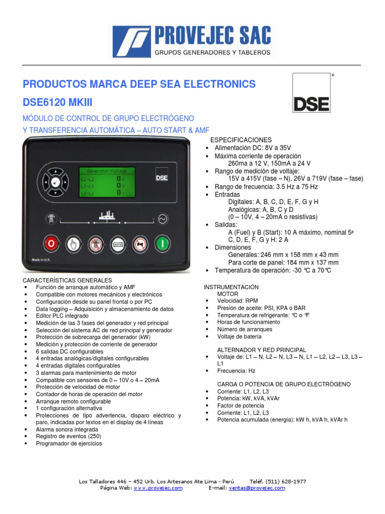 Dse6120 Mkiii | PDF