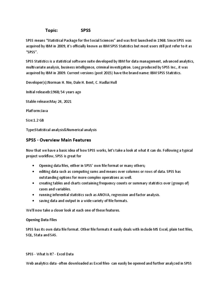 SPSS PDF Spss Statistics