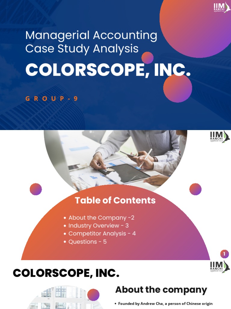 Colorscope - Group 9 | PDF | Cost | Cost Accounting