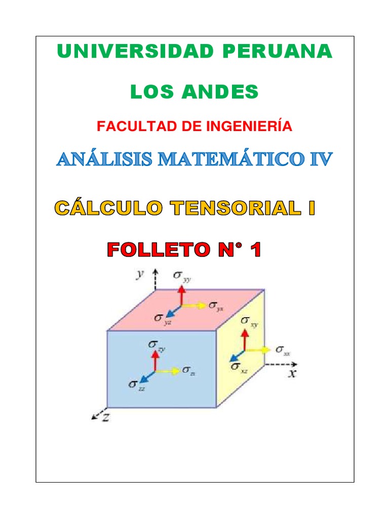Cálculo Tensorial: Propiedades y Ejemplos | PDF | Tensor | Objetos ...