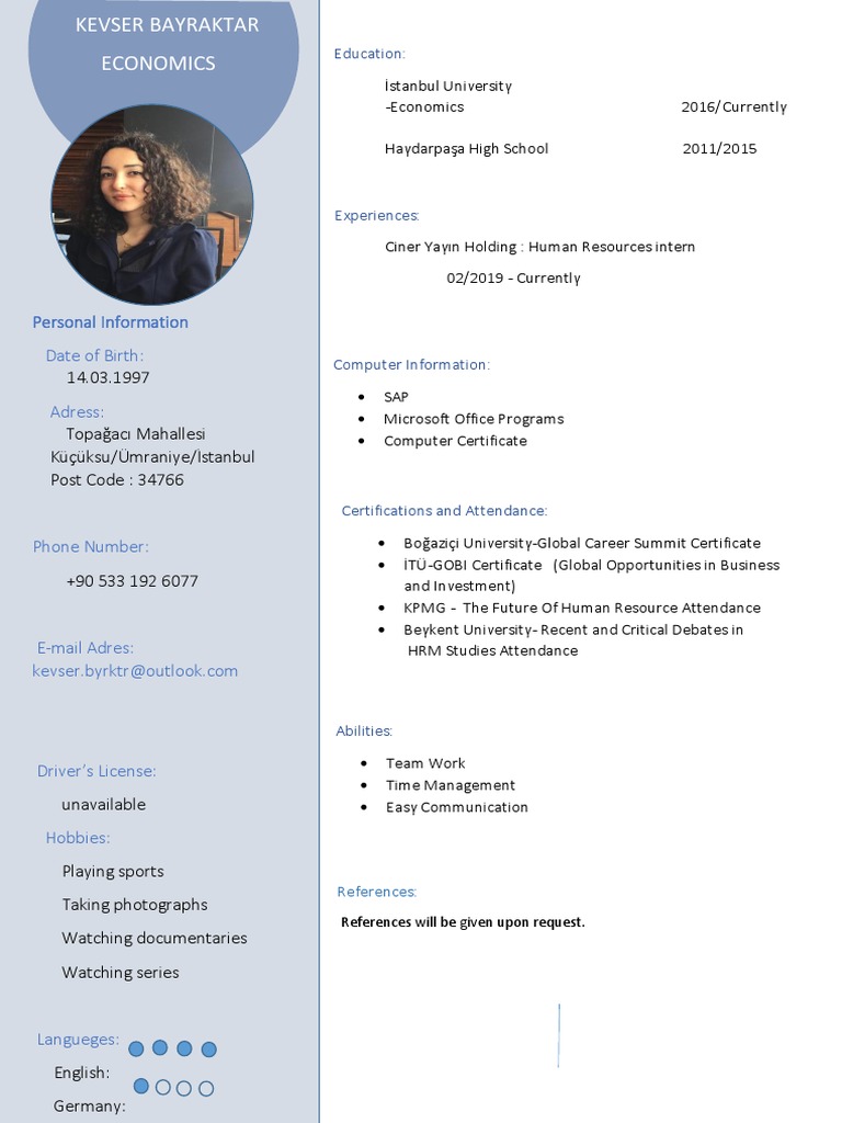 Kevser BAYRAKTAR CV1 | PDF