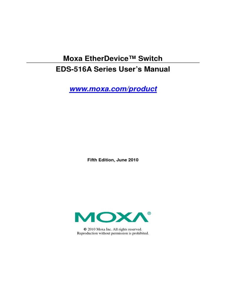 EDS-516A - UM SWITCH MOXA Manual | PDF | Ip Address | I Pv6