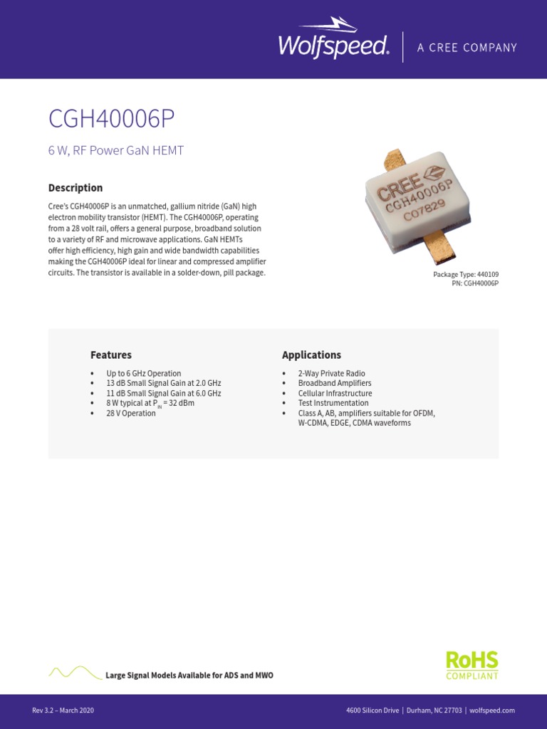 CGH40006P - Copie | PDF